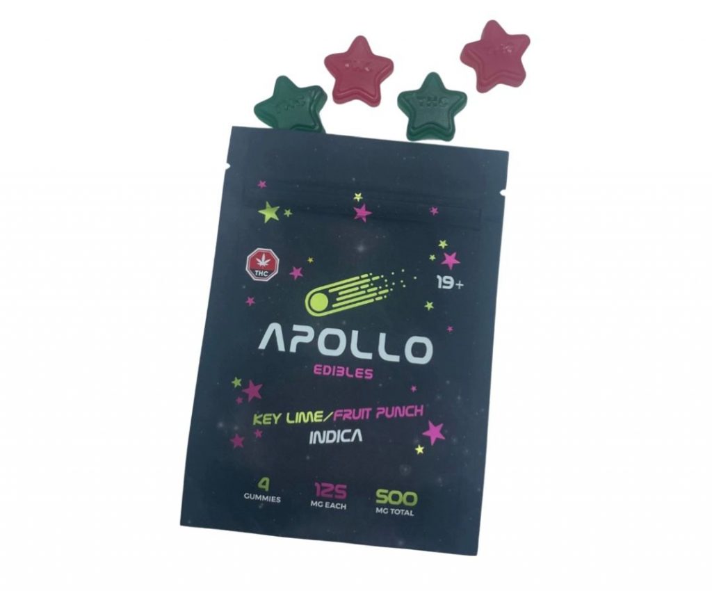 Apollo Edibles - Key Lime/Fruit Punch Shooting Stars 500MG THC Indica ...