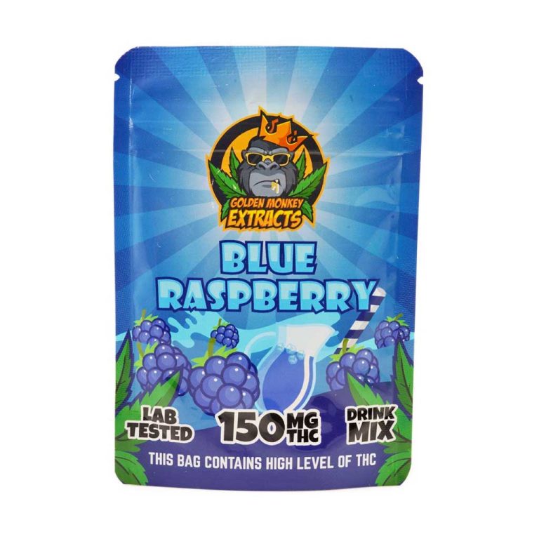 Buy Golden Monkey Extracts - Blue Raspberry Drink Mix 150MG THC Online ...